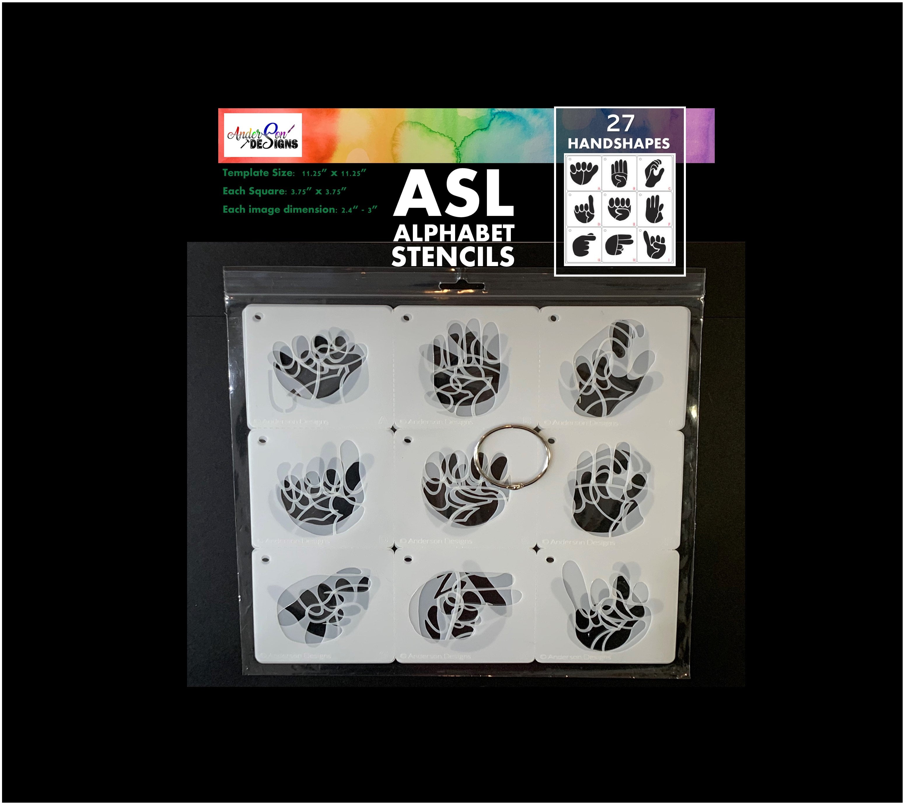 STENCILS | ASL Alphabet Sign Language Letters and "ILY" Stencils ...